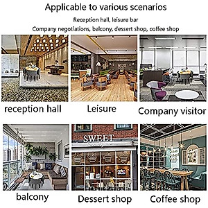 Kitchen Table Set, Conference Reception Room Coffee Table with Chair, 80cm Solid Wood Round Table Contemporary 1 Table 4 Chairs Cotton and Linen Cloth Office Hotel Restaurant Upholstered Backrest ( Co