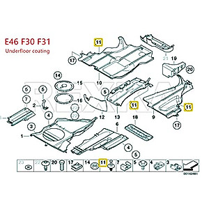 Rexka 40pcs Bumper Trim Wheelhouse Liner Push-Type Retainer Clip Rivet Compatible with BMW 51-11-8-174-185 51118174185