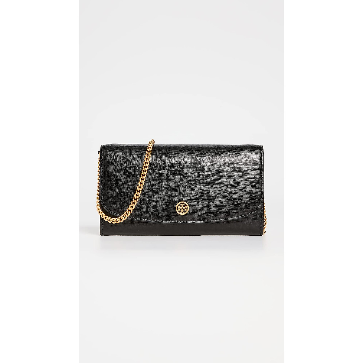 Tory Burch Women's Robinson Chain Wallet, Black, One Size