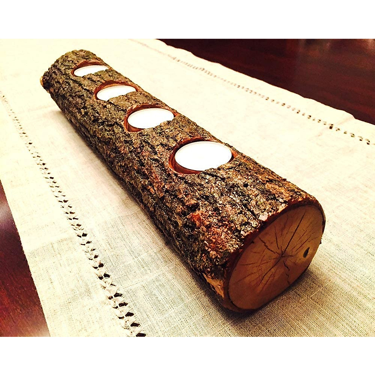 Tree Wood Log Branch Tealight Candle Holder