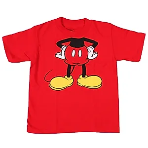 Disney baby boys Mickey Headless Group T-shirt infant and toddler t shirts, Bright Red, 5T US