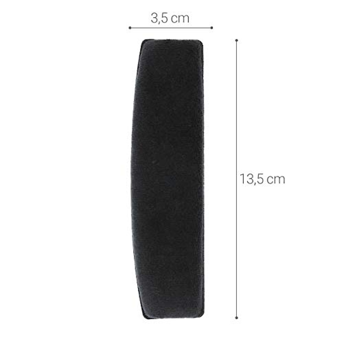 kwmobile Headband Cushion Pad Compatible with Sennheiser HD515 / HD555 / HD595 / HD518 - Headphones PU Leather Cushion - Black