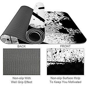 Yoga Mat, Yoga Mats for Home Workout, Workout Mat, Exercise Mats, Pilates Mat, Music Note