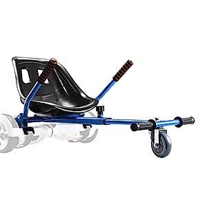 Go Kart for Hoverboard Seat Attachment Accessories for Self Balancing Scooter Gokart Conversion Kit Hover Board Cart Buggy Attachment Fits 6.5'' 8'' 10'' Adjustable for All Heights & Ages Blue