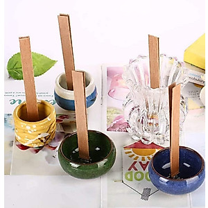 100pcs Wood Wicks for Candles, Wood Candle Wicks Wood Wicks for Candles Making Smokeless Wooden Candle Wicks with Trimmer Natural Crackling Wooden Wicks for Candle Making 5.1x0.5x0.04inch DIY Craft