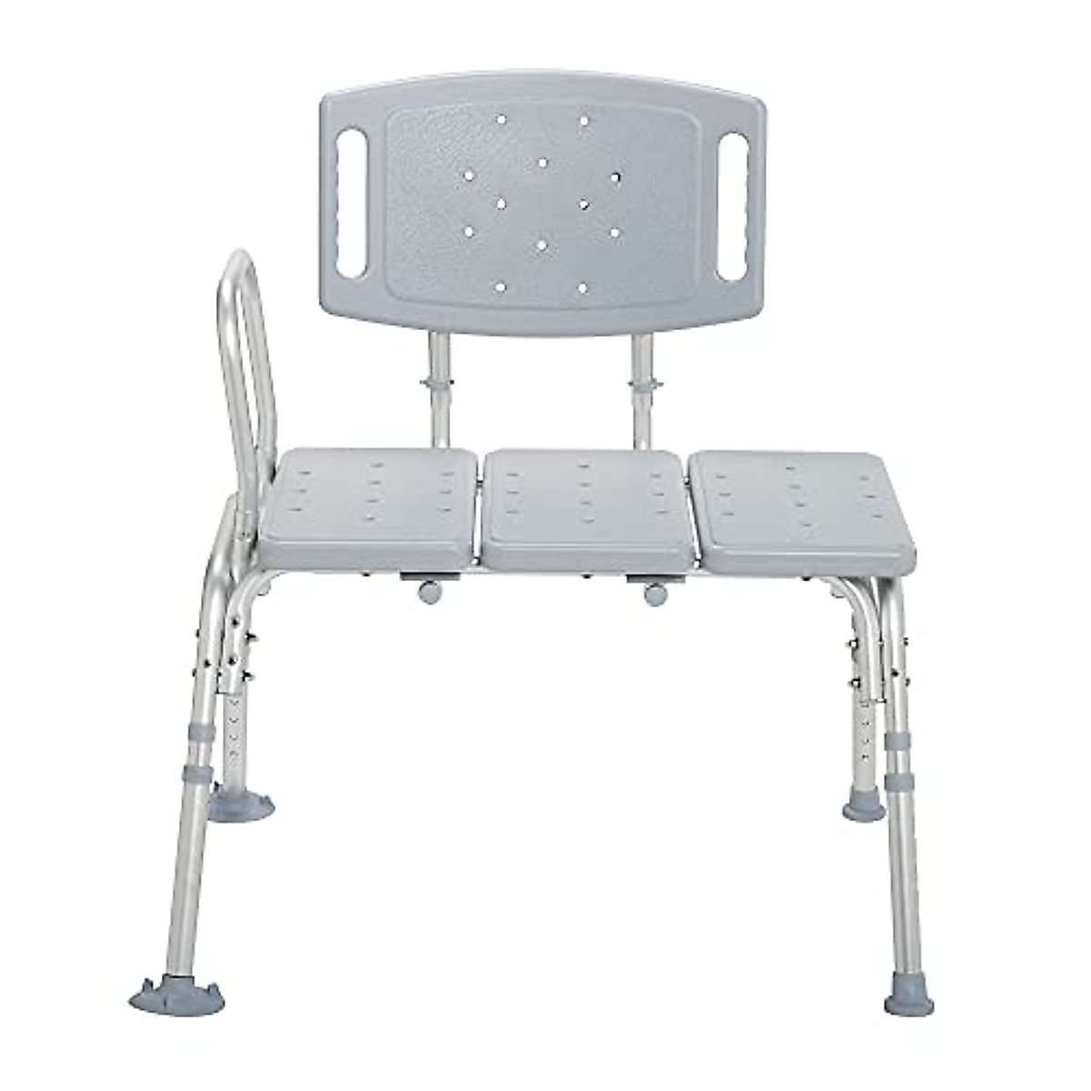 Drive Medical 12025KD-1 Folding Universal Sliding Transfer Bench, Gray