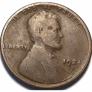 1924 S Lincoln Wheat Cent Penny Seller Very Good