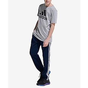 adidas boys Active Sports Athletic Tricot Jogger Track Pants, Navy, Small US