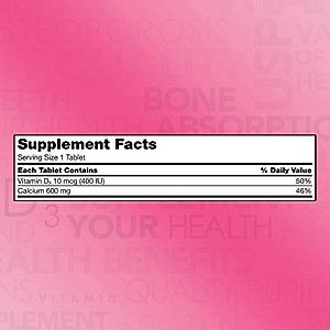 Kirkland Signature Calcium + D3, 500-Count Tablets (2 Bottles)