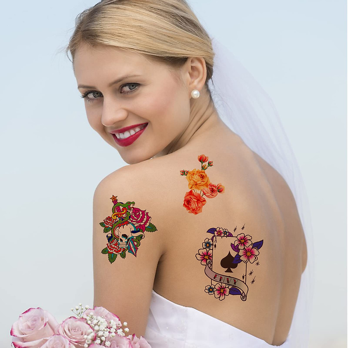 MECOLOUR Printable Temporary Tattoo Paper for LASER Printer,8.5"X11" 5 Sheets, DIY Image Transfer Decal Paper for Skin