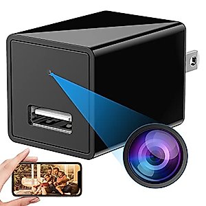 Swayfer Tech Mini Spy Camera – Tiny Charger Hidden Camera with Motion Detection – 1080p Full HD Wide Angle Lens Nanny Camera – Loop Recording Small Spy Cam for Home, Office, Kids Surveillance