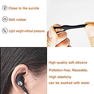 Pack: 3 Pairs (LMS) Ear Wing Rubber Ear Hooks Universal Stabilizer, 4 Pairs (M) Memory Foam Replacement Earbud Tips, 3 Pairs (LMS) Silicone Ear Tips Replacement for in Ear Earbuds, 2 Pcs Cord Clips