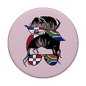 Half Dominican half South African Dominican and South Africa PopSockets Swappable PopGrip