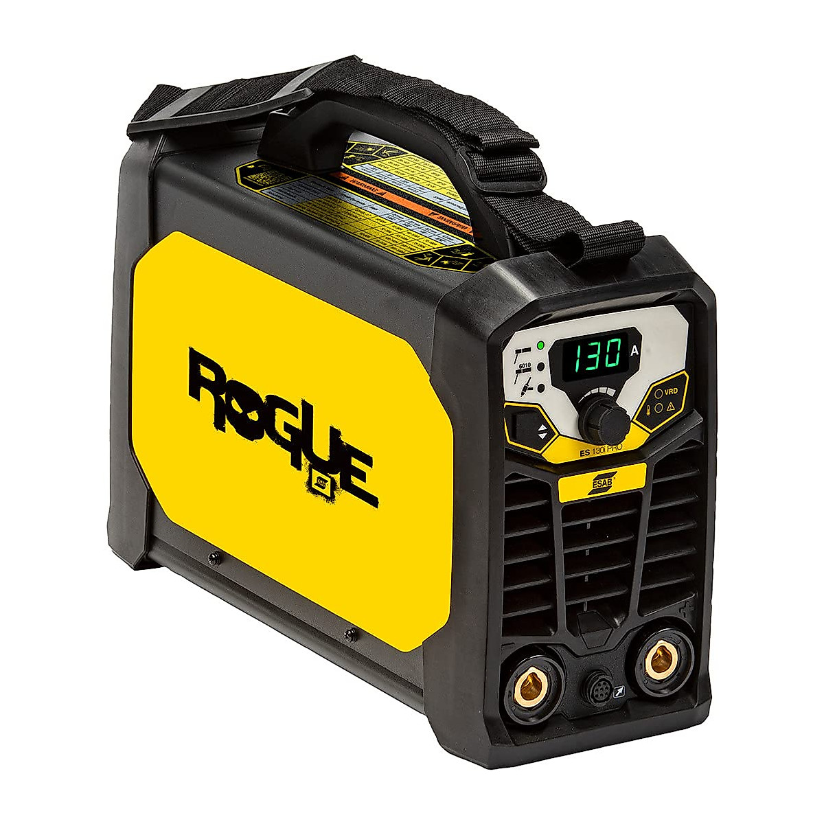 ESAB 0700500091 MINIARC Rogue ES 130i Stick Welding System, Dual Voltage Input, Adjustable Hot Start/Arc Force, Stick 6010 Mode, Power Factor Control, Electrodes up to 1/8", IP23S designed