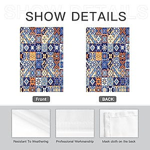 Double-sided garden flag Hippie Talavera Mexican Tiles Indian Outdoor Flag Garden Flag Yard Outdoor Decoration （12×18in）.