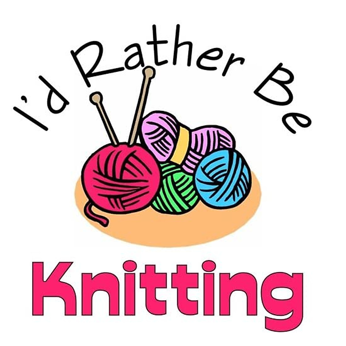 CafePress I'd Rather Be Knitting Mug Ceramic Coffee Mug, Tea Cup 11 oz