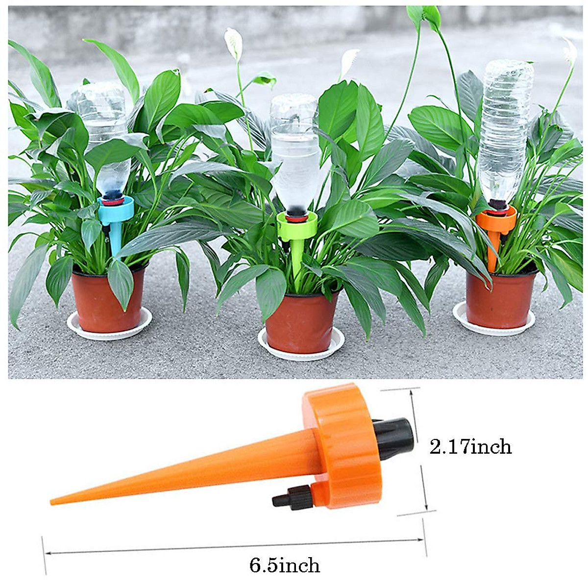 ARTEM Self Plant Watering Spikes Auto Drippers Irrigation Devices Vacation Automatic Plants Water System with Adjustable Control Valve Switch Design for Houseplant, Gardenplant, Officeplant 12 Pack