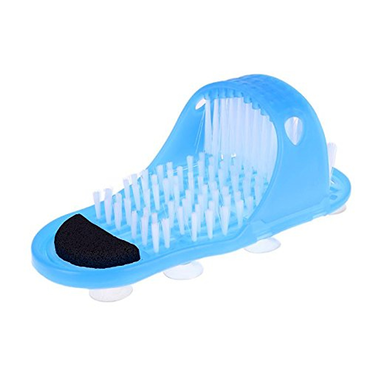 Foot Scrubber-Plastic Bath Shoe-Shower Sandal-Including Pumice Stone, Foot Cleaning (Shadow)