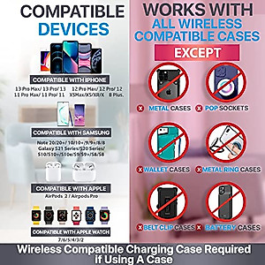 TopTier 3 in 1 Wireless Charging Station Dock, 20W Total System Power, iPhone Apple Watch Airpods and Samgsung Phones