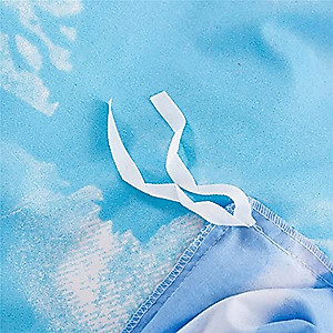 HYPREST Rainbow Duvet Cover Set Queen Size, Ultra Soft Aesthetic Comforter Cover Pink Bedding Set with Zipper and Corner Ties, Oeko-TEX Certificated