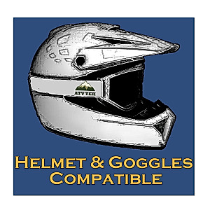 ATV TEK, Universal Bandana Style Dust Masks with Suspension Straps & 3D Nose Box - Black, XL