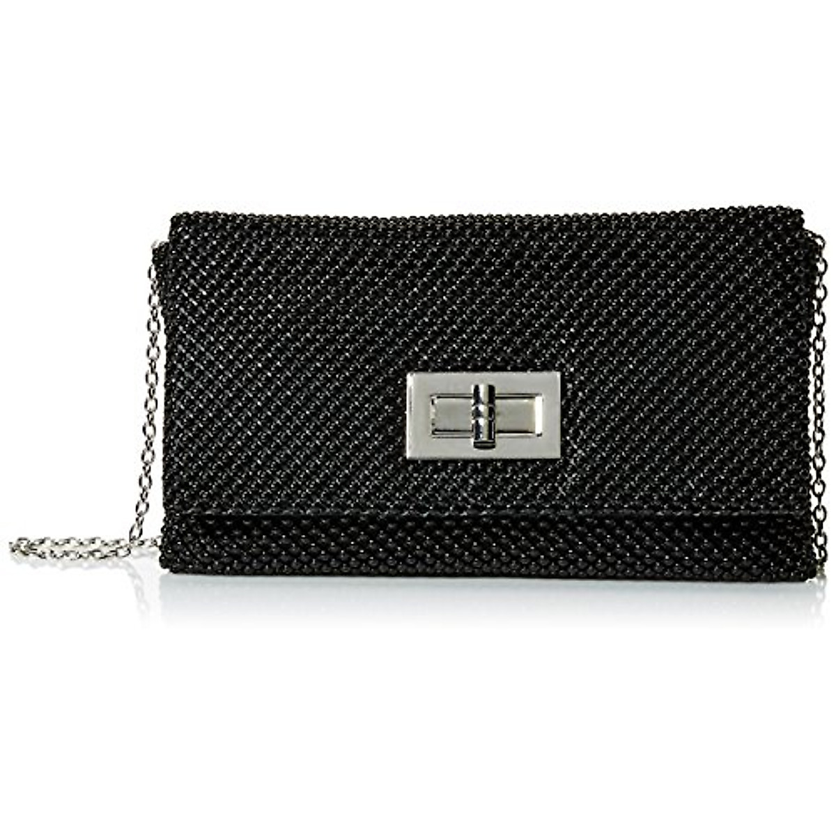 Jessica McClintock womens Trina Mesh Clutch evening handbags, Black, One Size US