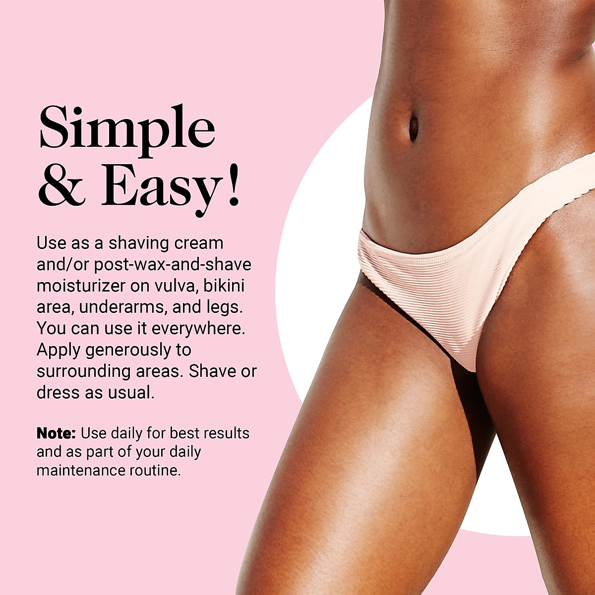 Kushae Feminine Soothing After Shave Cream - OB/GYN Made, Natural, Fragrance Free, Aloe-Based, pH Balanced Intimate Moisturizer for Women 4oz