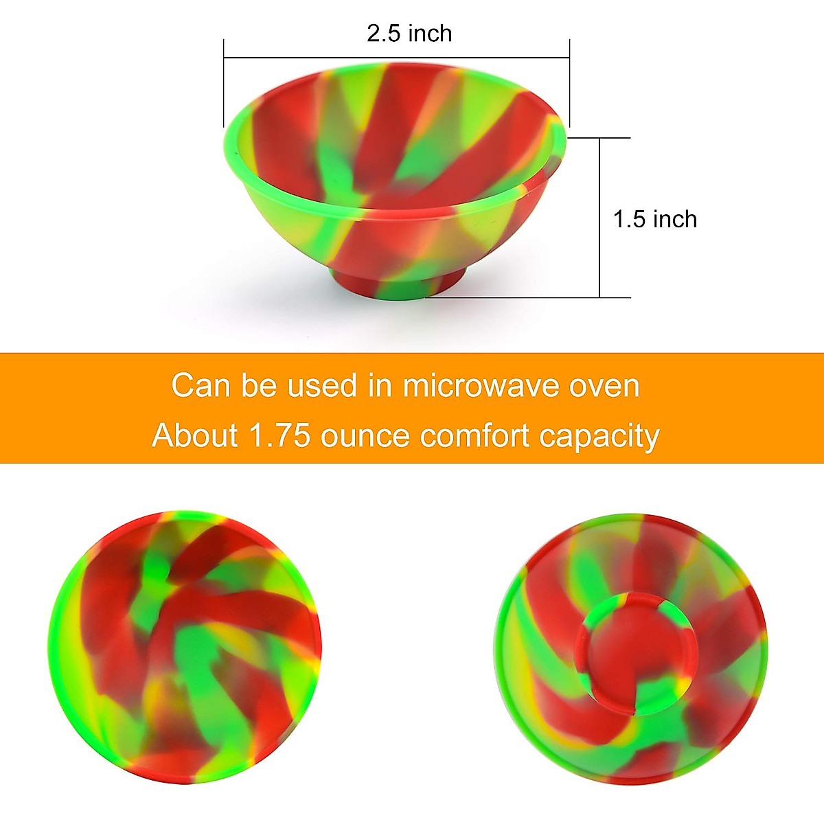 Coopay 22 Pieces Mini Silicone Pinch Bowls Multicolor Heat Resistant Snack Bowls Prep and Serve Bowls, Unbreakable, Flexible, 1.75 Oz