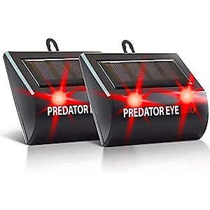 Predator Eye PRO - Aspectek - 4600sq ft Coverage w/Kick Stand Solar Powered Predator Light Deterrent Light Night Time Animal Control - 2 Pack