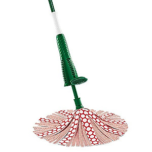 Libman Commercial Heavy-Duty Wonder® Mop with Scrub Brush, Microfiber/Synthetic Mop Head, Steel Handle (Pack of 4)