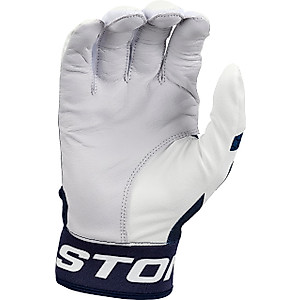 Easton | MAV GT Baseball Batting Gloves | White/Navy | Adult Medium