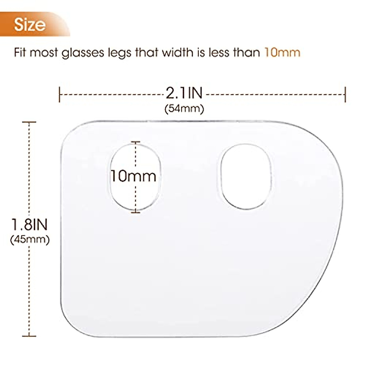 20 Pairs Clear Stretchy Lightweight Glasses Slip-on Side Shields Fit Most Glasses Frames for Minimizing the Injuries to the Eyes from Windblown Particulates Sand and More，20 pack