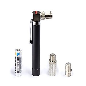 Coaxial (Coax) Pocket Continuity Tester (Tracer) with Voltage Toner (Sound) and Barrel Connector Bundle, for Testing, Labeling, and Identifying coaxial Lines - Long - Pocket Toner