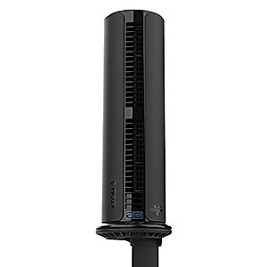 Vornado ATOM 2S AE Oscillating Tower Fan with Stand, Alexa Enabled,Black