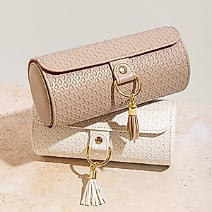 Vlando Viaggio Small Jewelry Case Box, Travel Essential Accessories for Women, Gifts for Travelers Couples Mom Friends