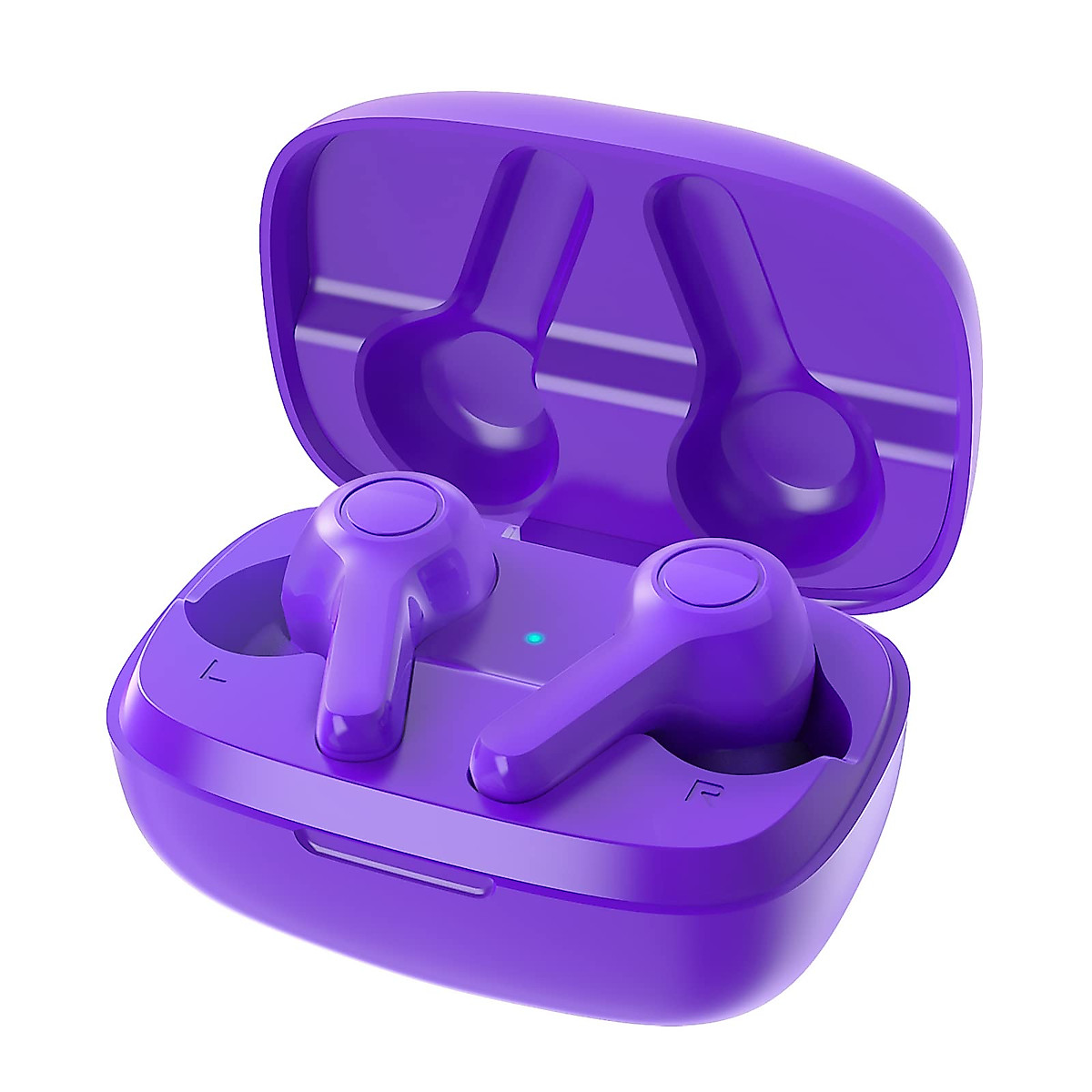 Wireless Earbuds,Bluetooth Earphones Stereo Earphone Bluetooth in-Ear Earphones with Built-in Mic for Smart Phones (Purple)