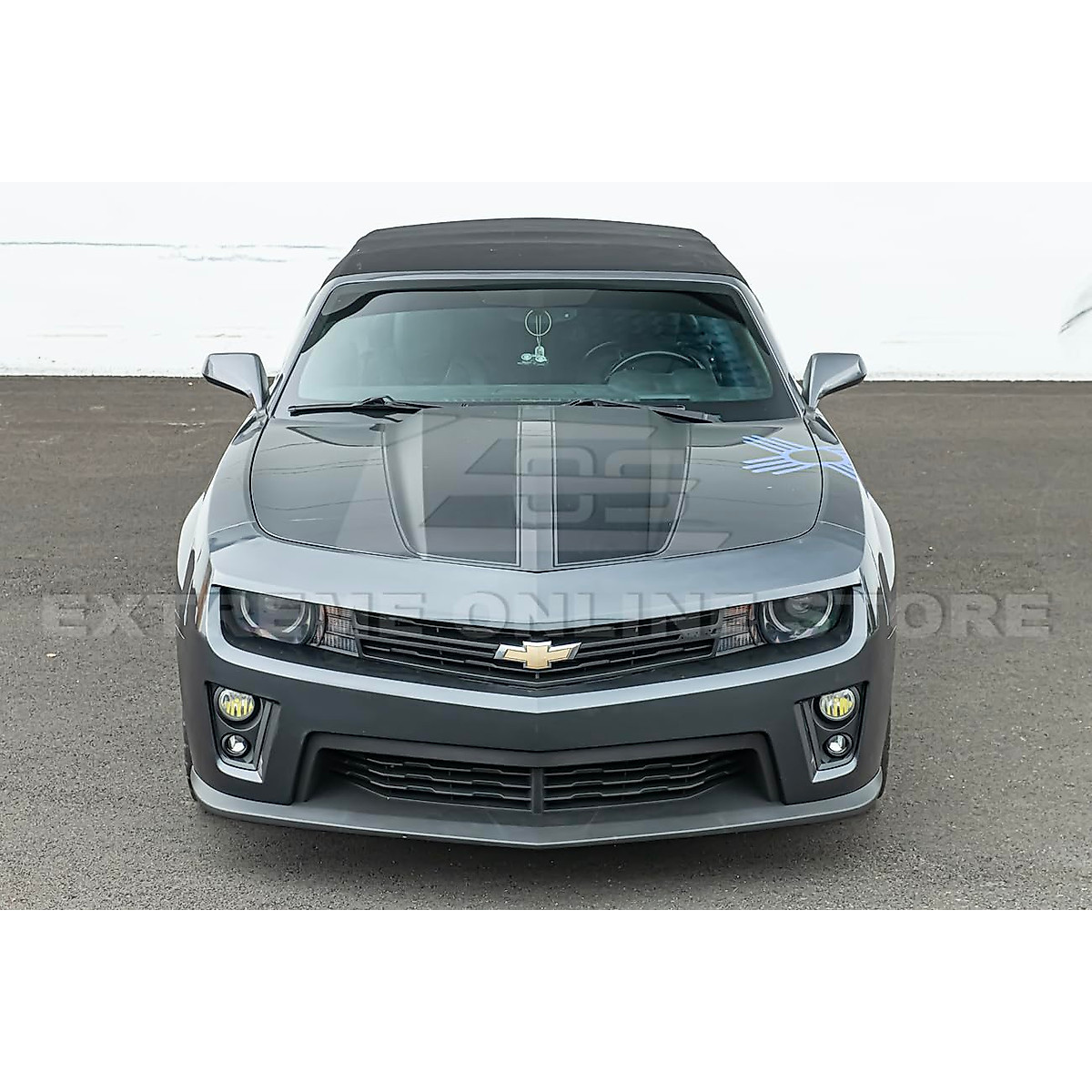 Replacement For 2010-2013 Chevrolet Camaro | ZL1 Style Front Replacement Bumper Cover Upper Lower Grille With Fog Lights