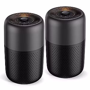 2 Pack TPLMB Air Purifiers for Bedroom,H13 HEPA Filters,Fragrance Sponge for Better Sleep,Remove 99.97% of Dust Smoke Hair Odors Wildfire Particles,24dB Filtration System, P60 Black.