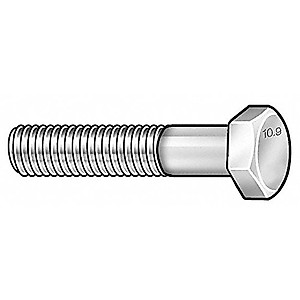 M12-1.75 x 40 mm. Class 10.9 Furnace Black Hex Head Cap Screw, 10 pk.