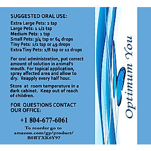 Optimum You Colloidal Silver Liquid for Pets, Dogs, Cats | 500 ppm, Extra Strength (8 oz) | Spray & Drops | Hot Spot & Itch Relief | Wound Care | Immune Support