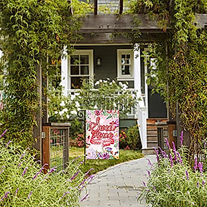 Seasonal Garden Flags Set Of 12 And Garden Flag Organizer, 12 x 18 inch Double Sided Yard Flags, 21 Pockets Of Flag Organizer. Puncture Resistant, Strong Metal Hook, Organizer Easy To See Through