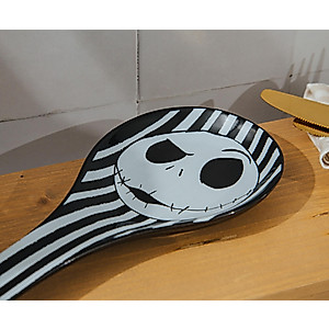 Disney The Nightmare Before Christmas Jack Skellington Ceramic Spoon Rest Holder | Kitchen Organizer For Utensils To Keep Countertop Clean