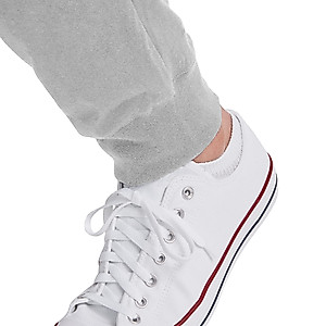 Hanes Originals Cotton Joggers, Jersey Sweatpants for Men with Pockets, 30" Inseam, Light Steel