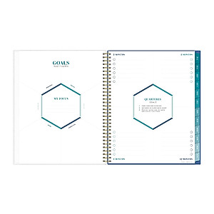 2023-2024 Blue Sky™ Inkwell Press Whirlwind Frosted Polypropylene Horizontal Weekly/Monthly Flex Academic Planning Calendar, 8-1/2" x 11", July 2023 to June 2024, 142398