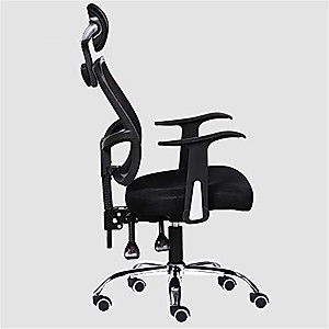Mlaea Lawyer Hospital Office Chair, Adjustable Height Armchair High Back Comfortable Desk Chairs, Executive Swivel Chair, 48 * 48 * 64-74CM(Color:Black)