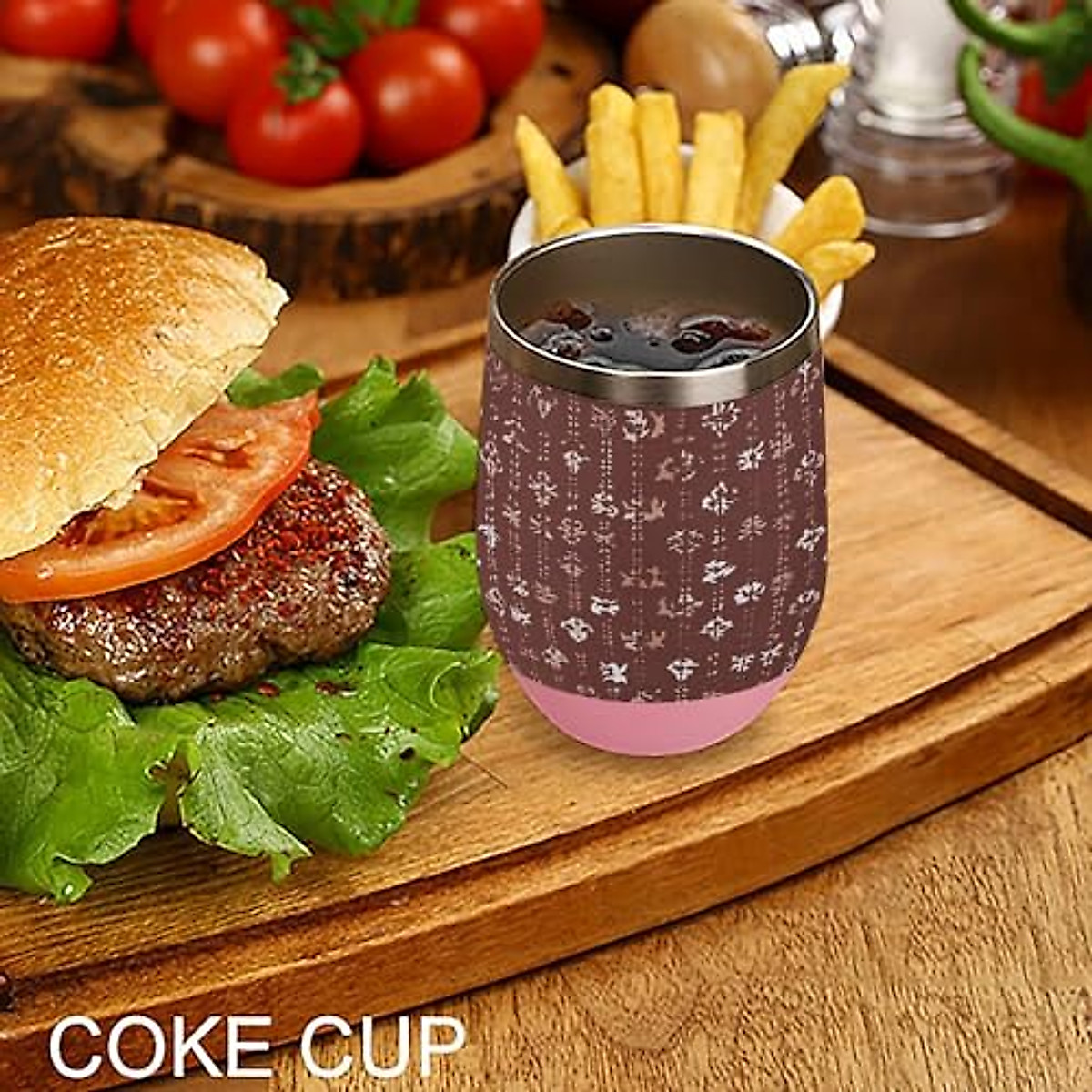 OPTKSNCU 304 Stainless Steel Insulated Cup with Lid, Southwest Cowhide Print Print Durable, And Easy to Clean – Ideal for Home, Office, And Gift Giving