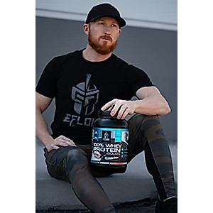 eFlow Nutrition 100% Whey Protein Isolate - Lactose-Free Digestive Enzymes Added, Low Carb, Post Workout Shake, Fast Digesting for Optimal Muscle Recovery - Birthday Cake (26 Servings)