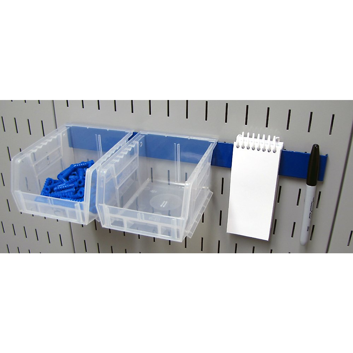 Wall Control 14in Accessory Hanger Tool Holder Bracket Pegboard Accessory Pegboard and Slotted Tool Board - Blue