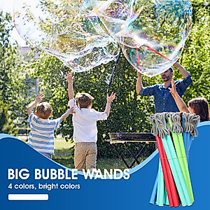Meooeck Giant Bubble Wands Big Bubble Maker for Outdoor Bubble Toys for Adults Boys Girls Birthday Party Favors Lawn Park Beach Summer Birthday Party Favors Outdoor Activities(16 Pcs)