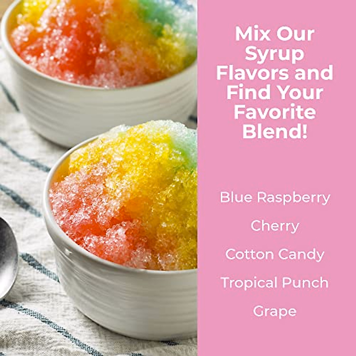 Nostalgia Vintage Countertop Snow Cone Maker Makes 20 ICY Treats Includes 2 Reusable Plastic Cups & Ice Scoop